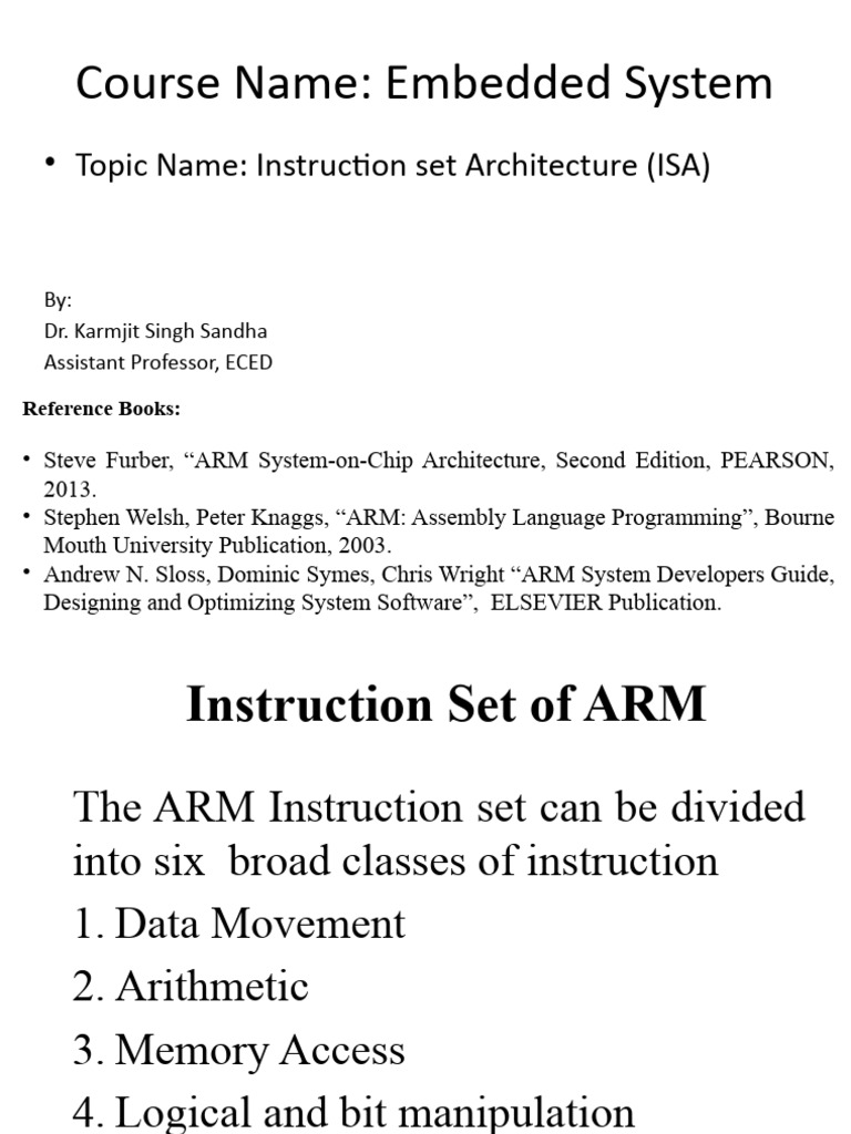 ARM Instruction Set Overview | PDF | Pointer (Computer Programming ...