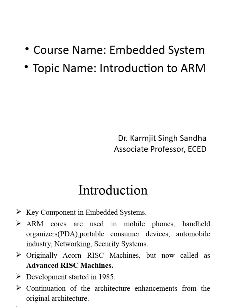 CH 2 - Architecture of ARM Processor (Autosaved) | PDF
