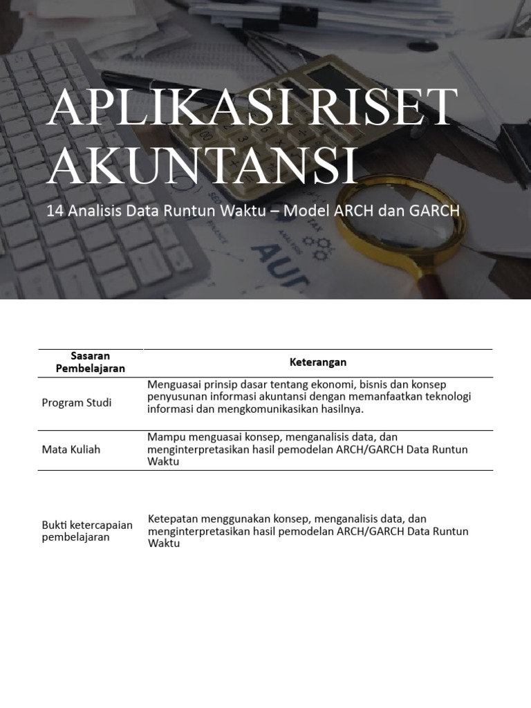 Pemodelan ARCH dan GARCH dalam Runtun Waktu | PDF