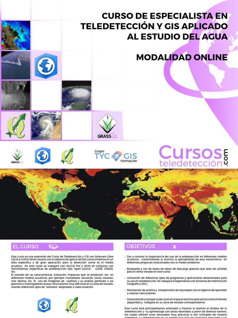Curso Online de Especialista en Teledetección Aplicada Al Agua ArcGIS Pro QGIS | PDF | Sistema ...