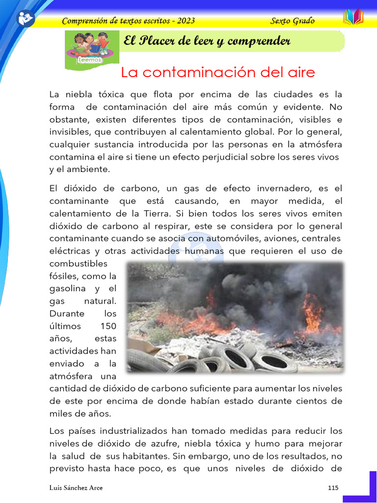 18-La Contaminacion Del Aire. | PDF | Gases de efecto invernadero | La ...