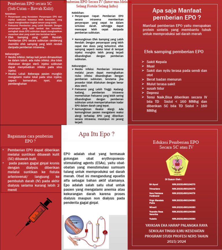 Manfaat dan Pemberian EPO: SC vs IV | PDF