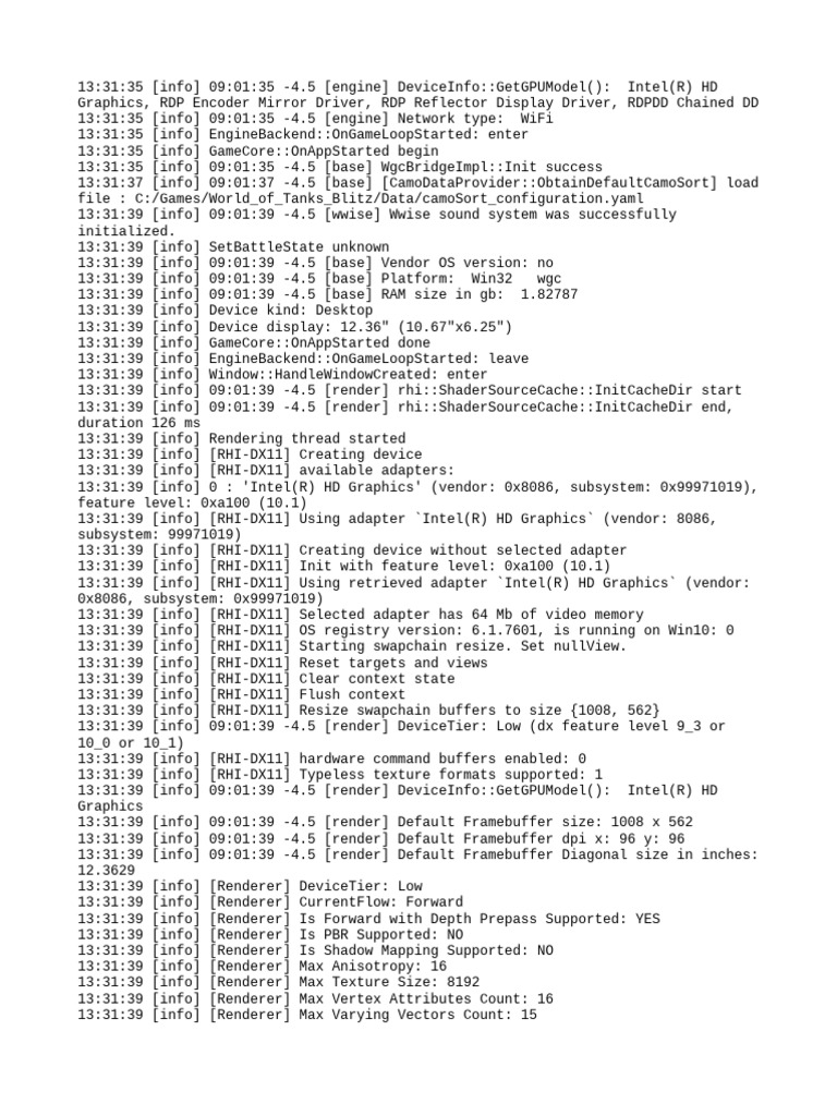 Blitz-Logs - 20240114090135 Tercera Parte | PDF | Rendering (Computer Graphics) | Device Driver