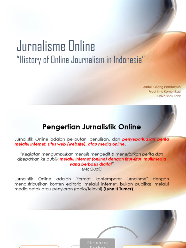 Sejarah Jurnalisme Online | PDF