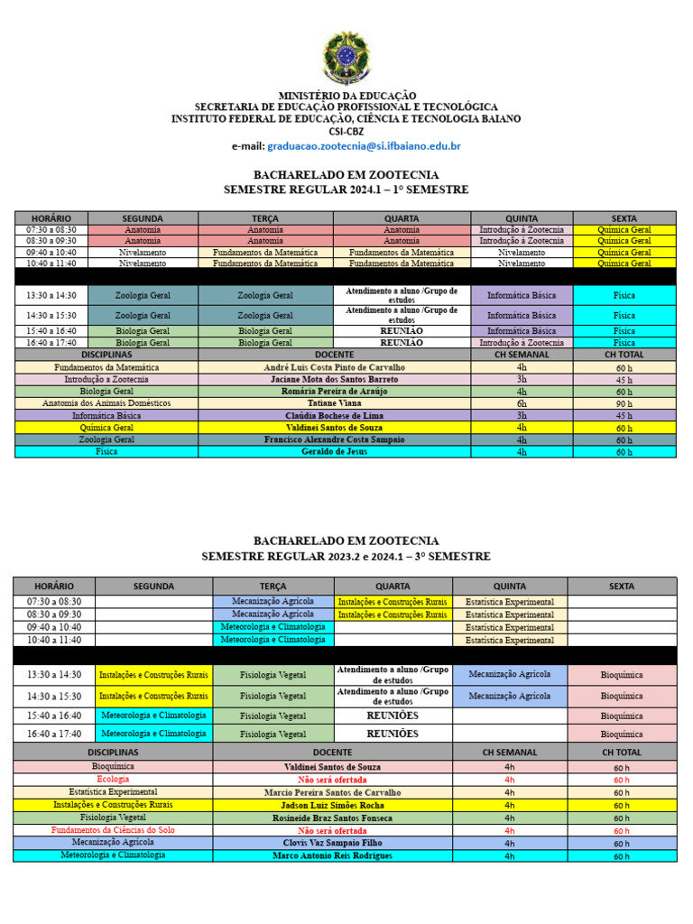 Horario-Semestre-2023.2-e-2024.1-atualizado-em-07-03-2024 | PDF ...