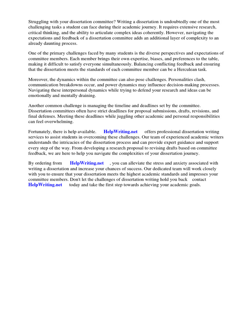 Challenges With Dissertation Committee | Download Free PDF | Thesis | Methodology
