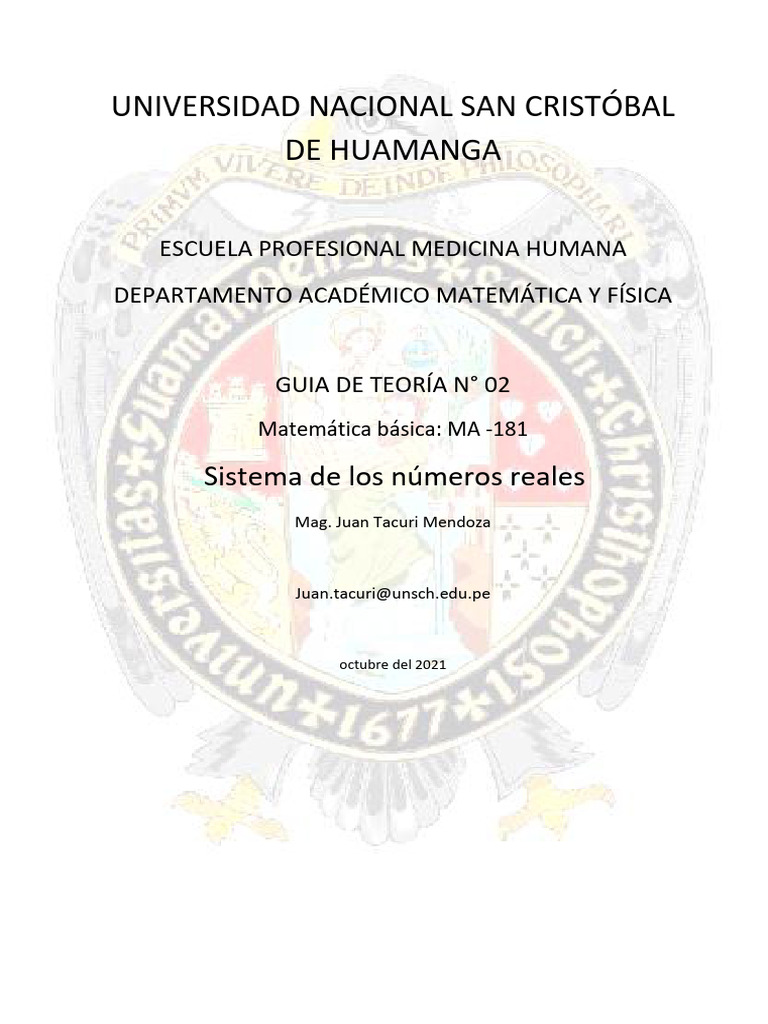 Guia 02 Medicina | PDF | Intervalo (Matemáticas) | Número Real