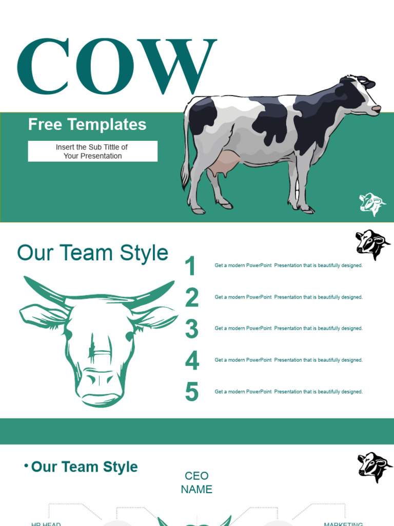 Plantilla Powerpoint de Vaca | PDF | Microsoft Power Point | Infographics