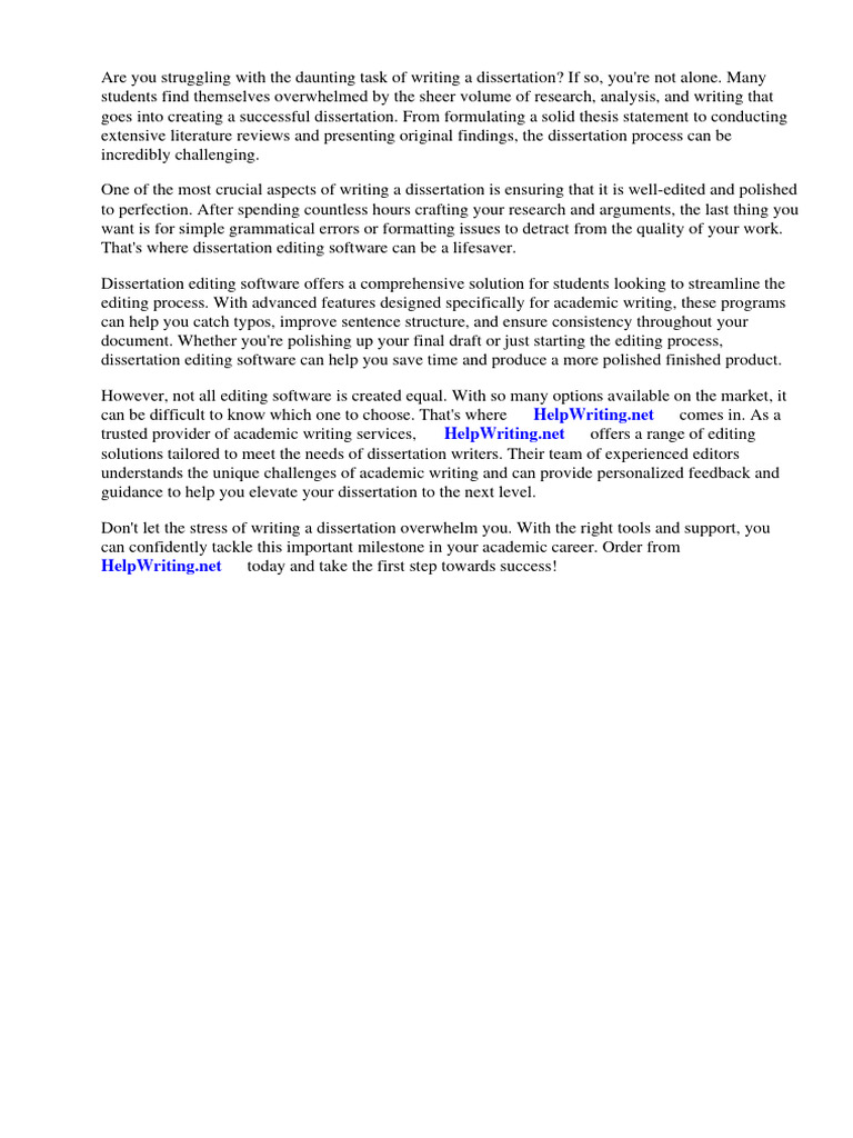 Dissertation Editing Software | PDF | Thesis | Editing Dissertation Editing Software | PDF | Thesis | Editing