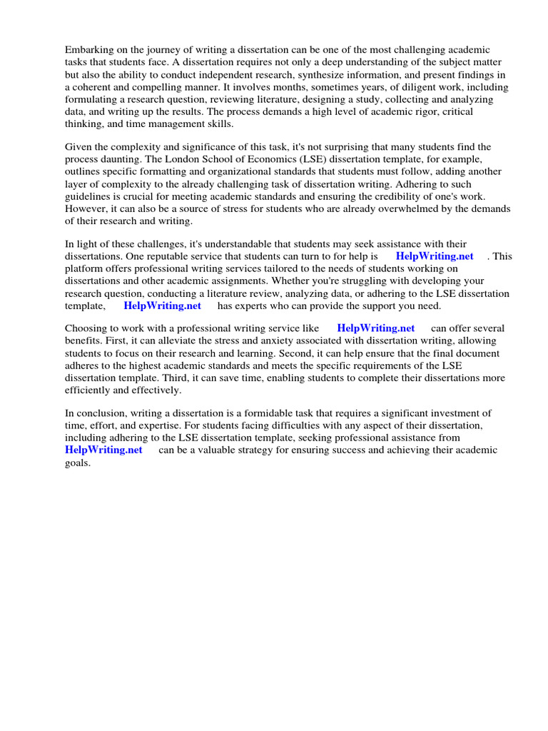 Lse Dissertation Template | PDF | Thesis | Privacy