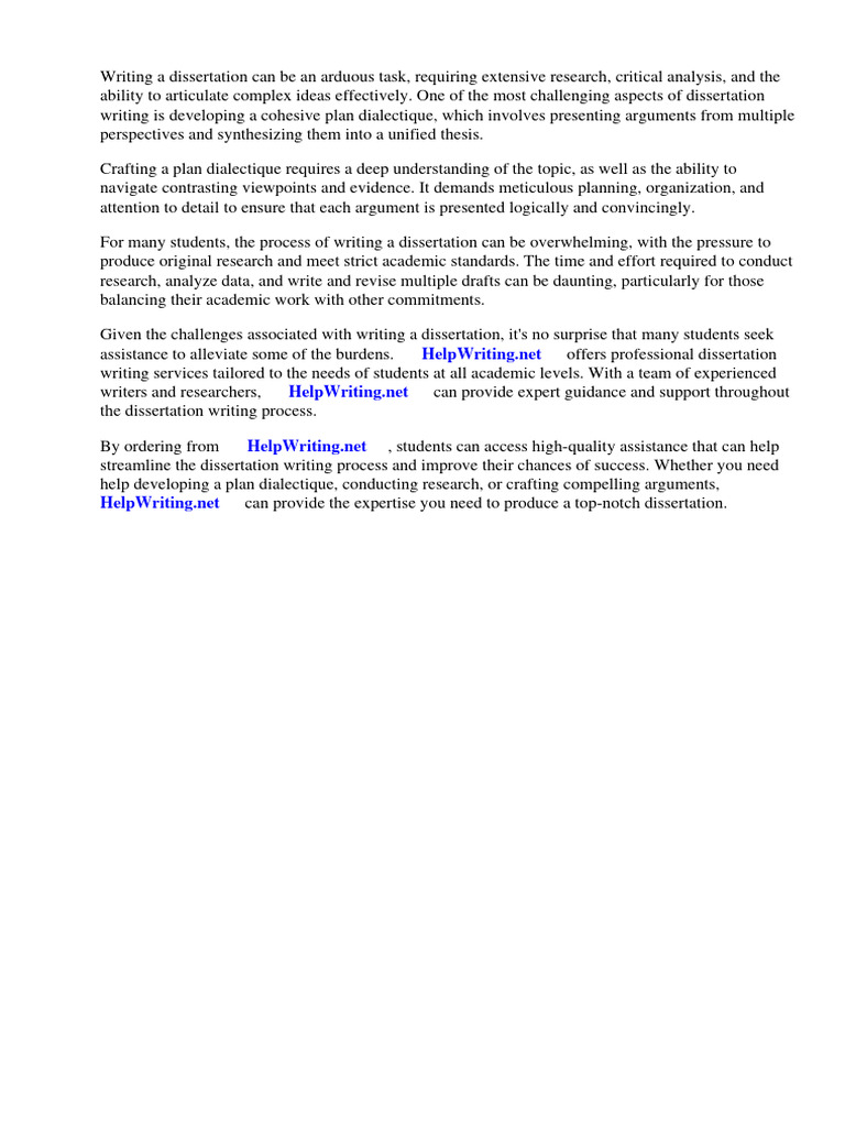 Plan Dialectique Dune Dissertation | PDF | Dialectic | Thesis