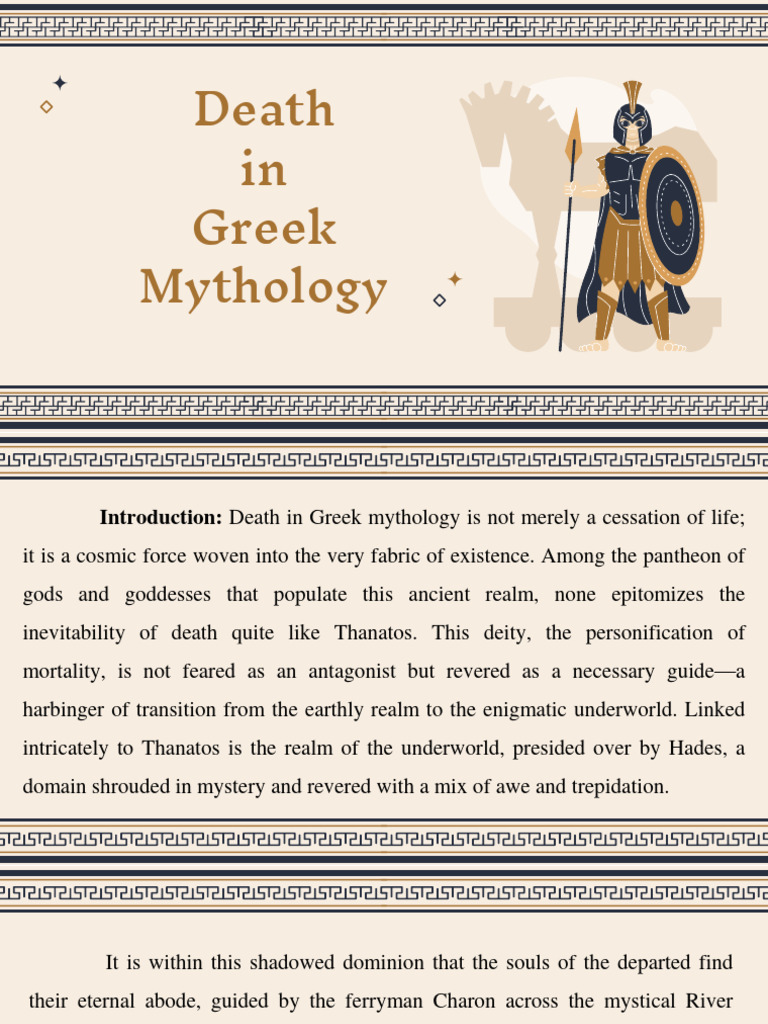 Death in Greek Mythology: Beliefs & Deities | PDF | Hades | Afterlife