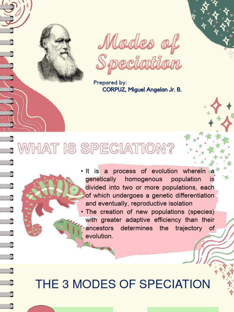 WEEK 4 - MODES of Speciation | PDF | Nature | Ecology