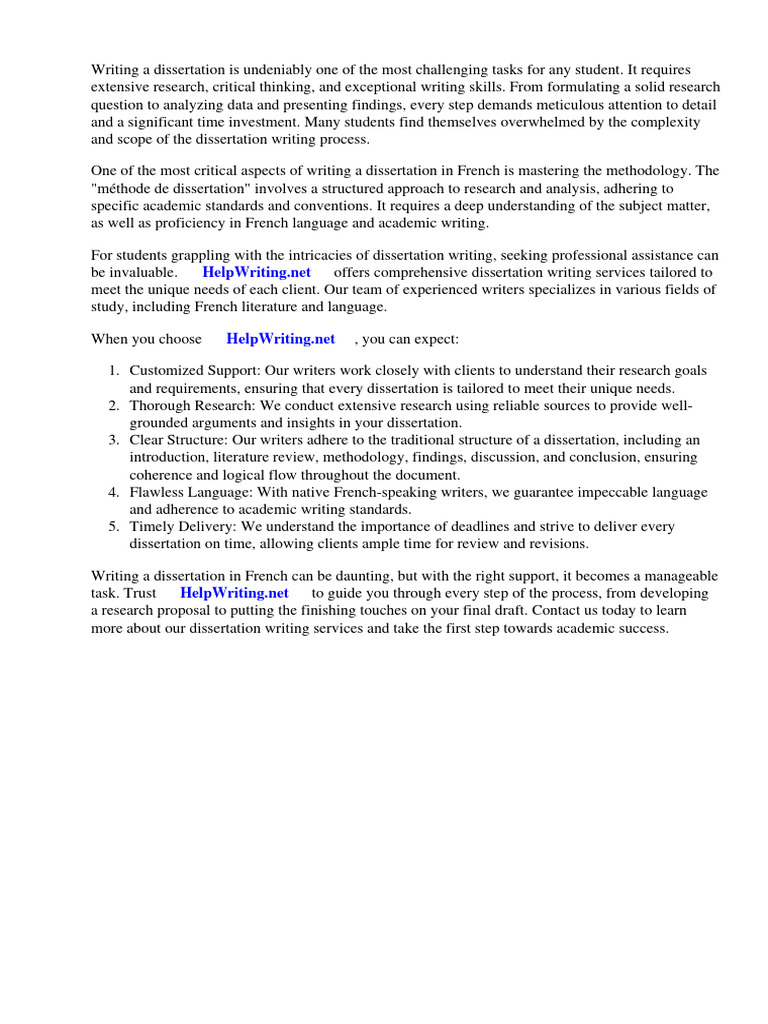 Dissertation Francais Methode | PDF | Methodology | Thesis