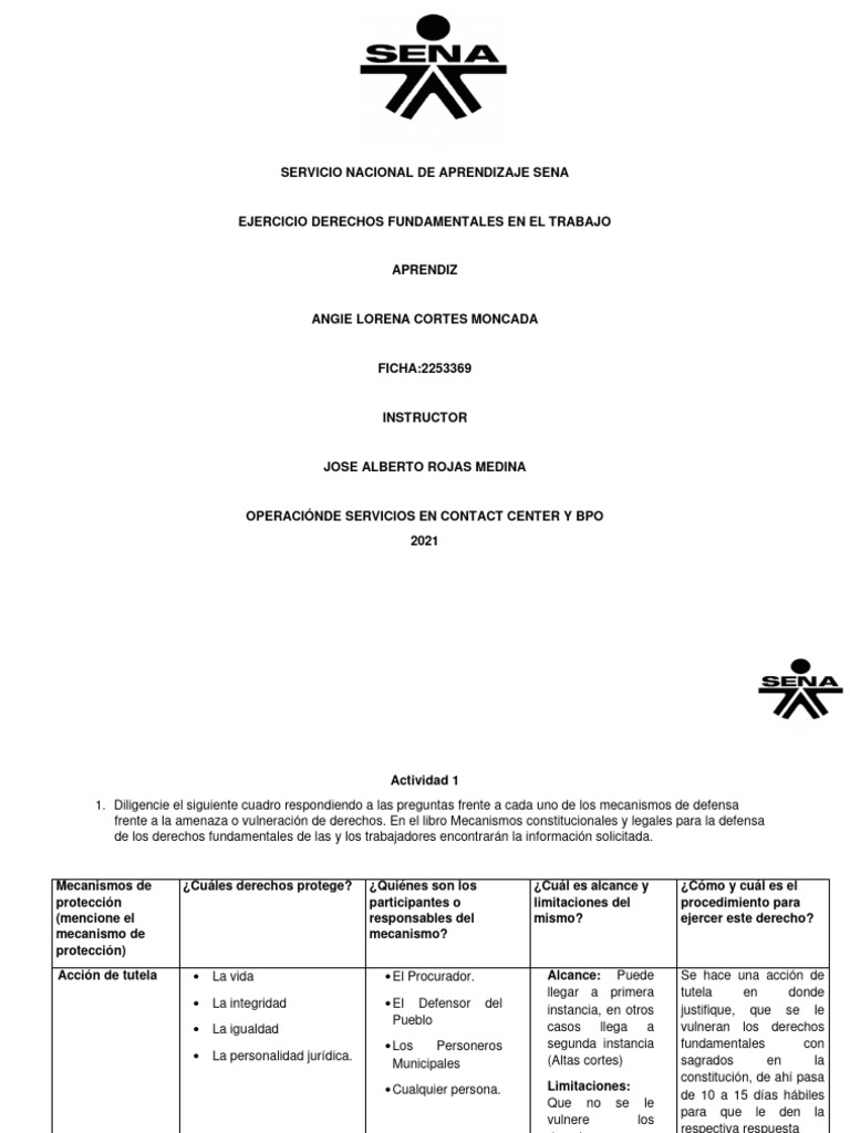 Actividades GUIA 3 Descargar Gratis PDF Sindicato Justicia