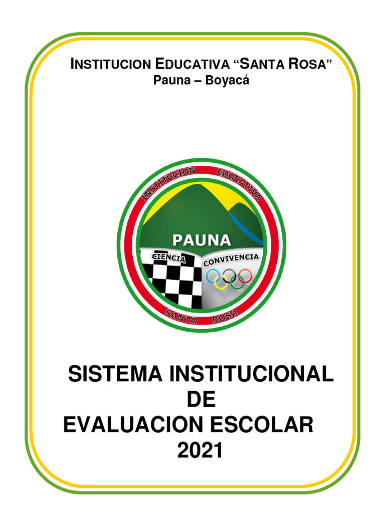 1 Pei Anexo 4 Siee Definitivo Santa Rosa Actualizado 2021 | PDF ...