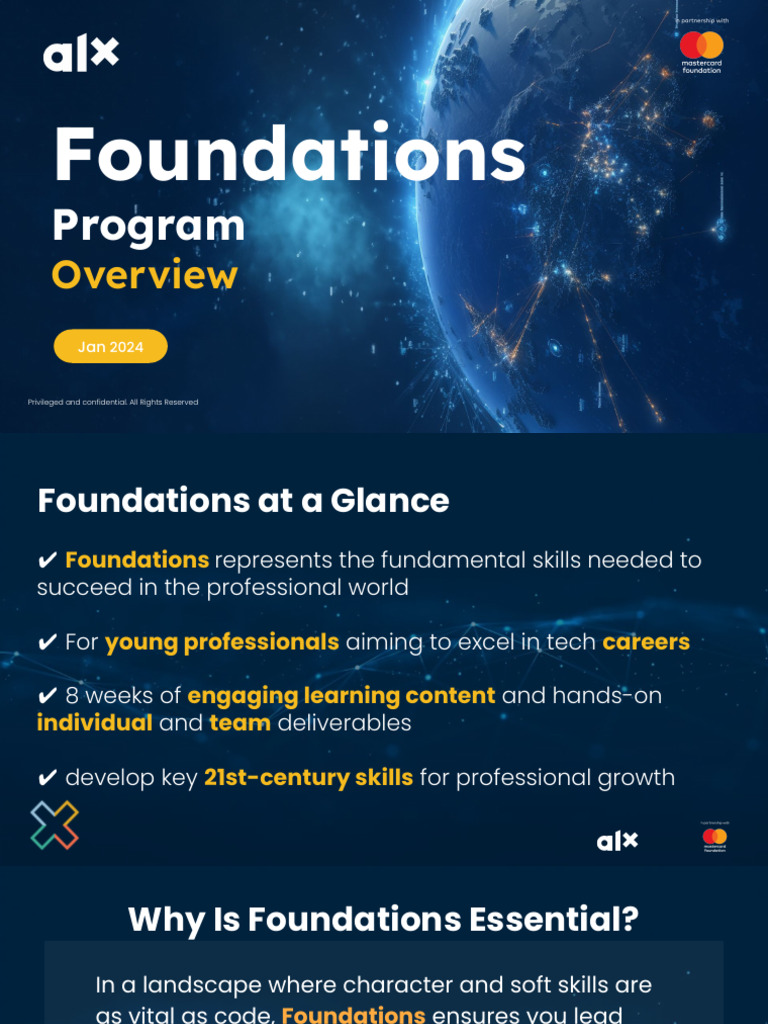 Foundations Program Overview - Cohort 3 | PDF