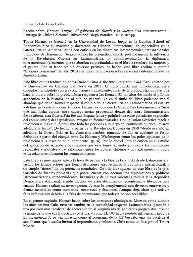 Emmanuel de León Ladra. Reseña | PDF | America latina | Guerra Fría