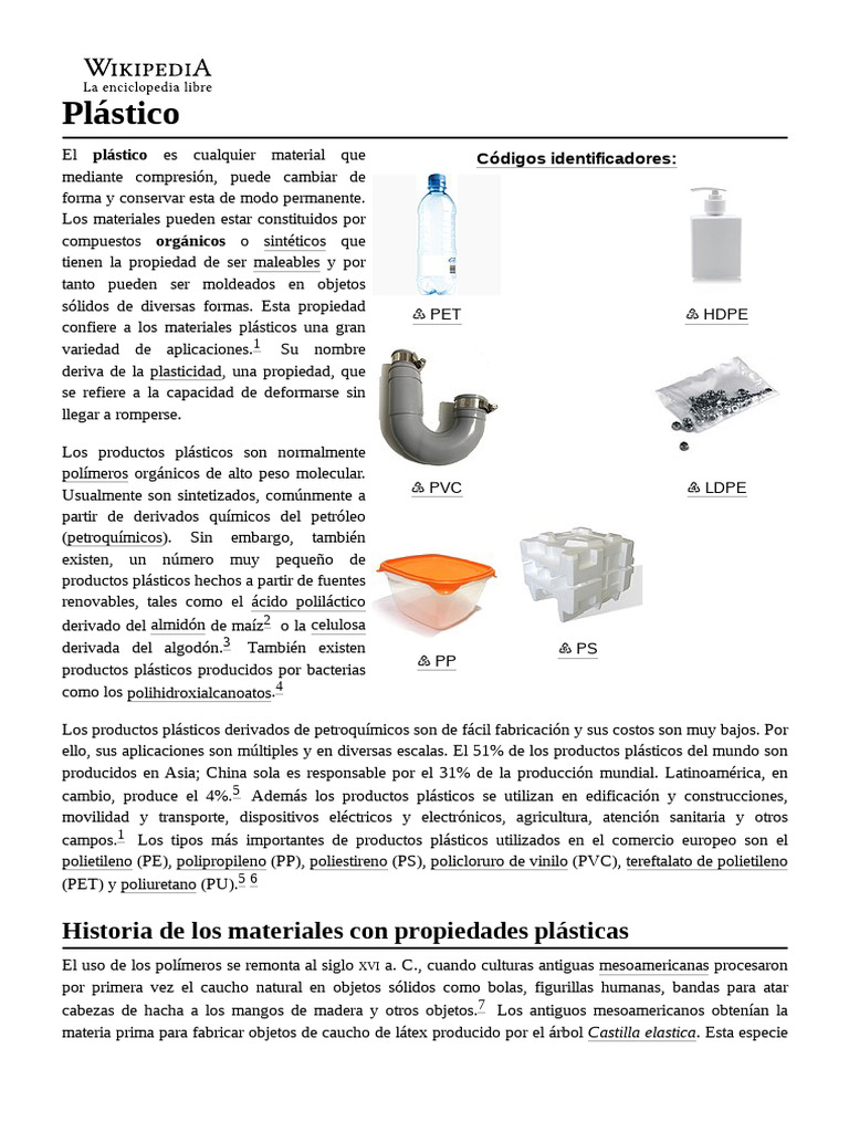 Plástico | PDF | El plastico | Polímeros