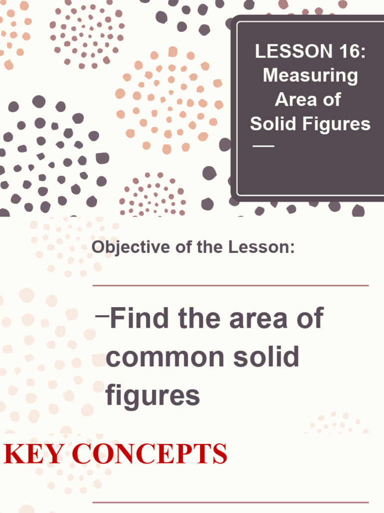 Lesson 16 - Measuring Area | PDF