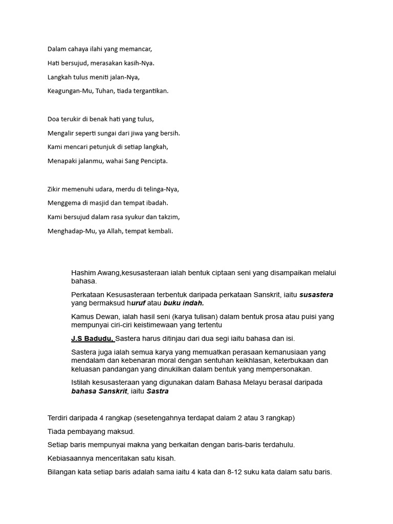 Dalam Cahaya Ilahi Yang Memancar | PDF