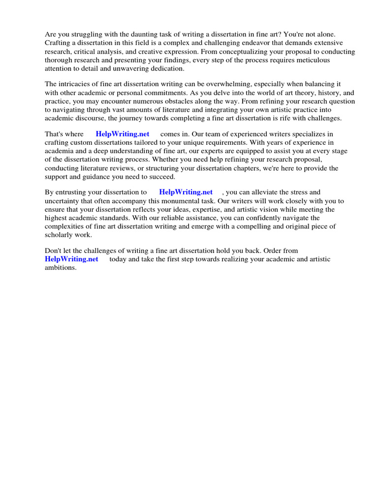 Fine Art Dissertation Proposal Example | PDF | Citation | Thesis