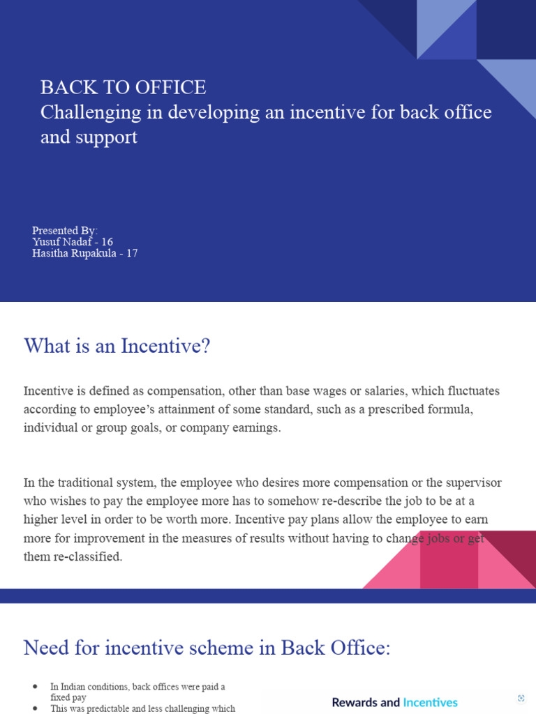 Back To Office - Comp & Ben | PDF | Incentive | Audit