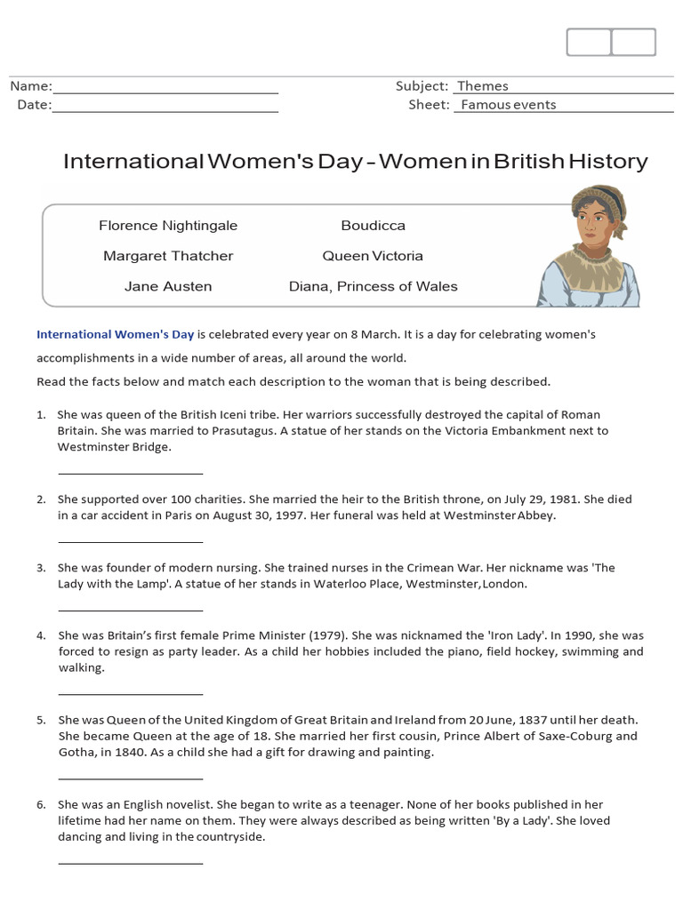International Women's Day - Women in History | PDF | Travel | History