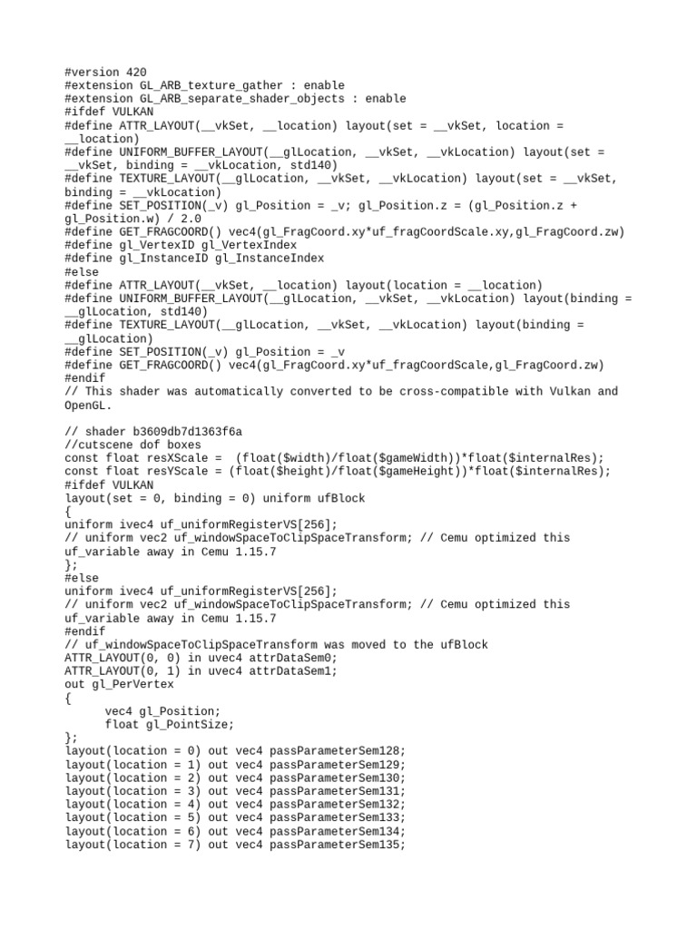 Vulkan and OpenGL Shader Code | PDF | Computer Libraries | Computing Platforms