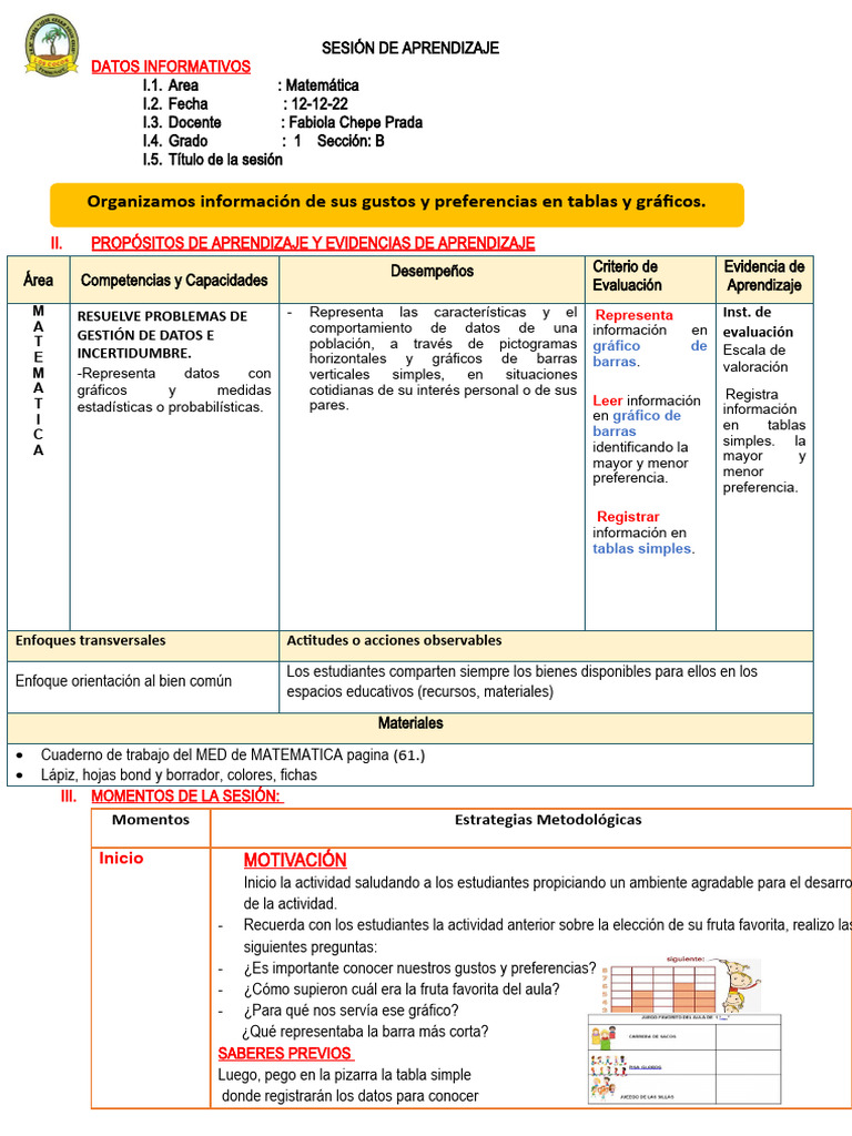 Gustos y Preferencias en Tablas para Niños | PDF | Evaluación | Aprendizaje