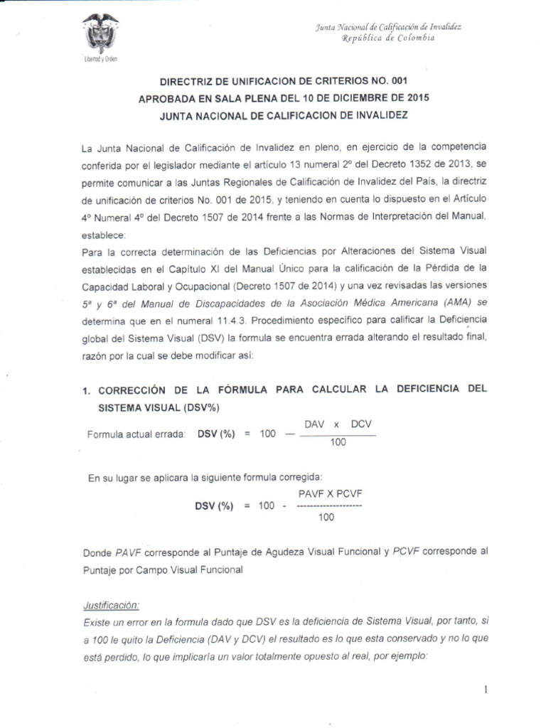 Directrices - Unificacion - de - Criterios - 001 de 2015 | PDF