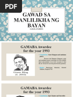 GAMABA Awardees and Their Artworks | PDF | Weaving | Philippines