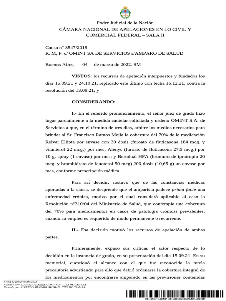 Fallo 4 | PDF | Medicamentos con receta | Juez