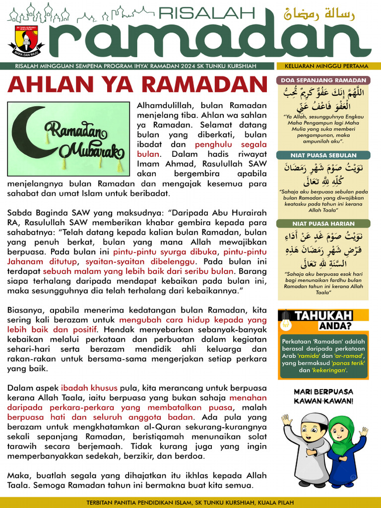 Risalah Ramadhan Minggu 1 | PDF