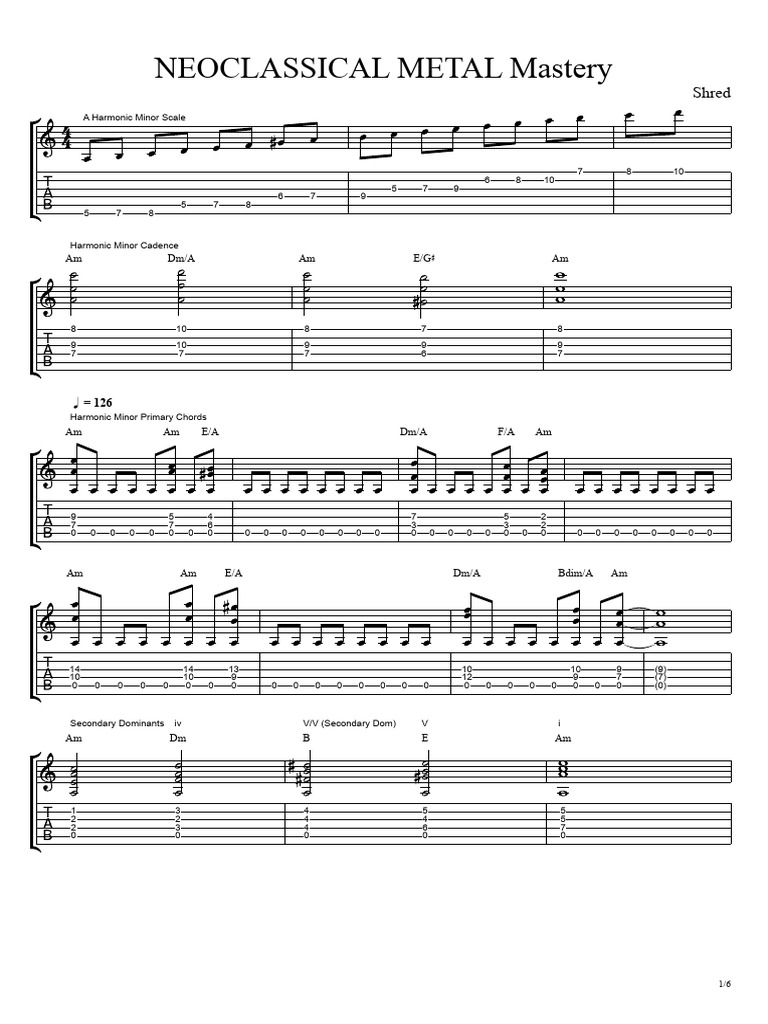 NEOCLASSICAL METAL Mastery | PDF | Elements Of Music | Music Theory