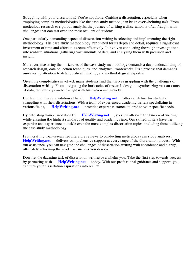 Dissertation Case Study Methodology | PDF | Methodology | Case Study