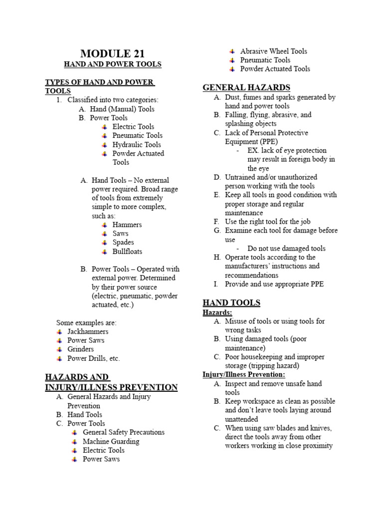 Module 21 | PDF | Personal Protective Equipment | Tools