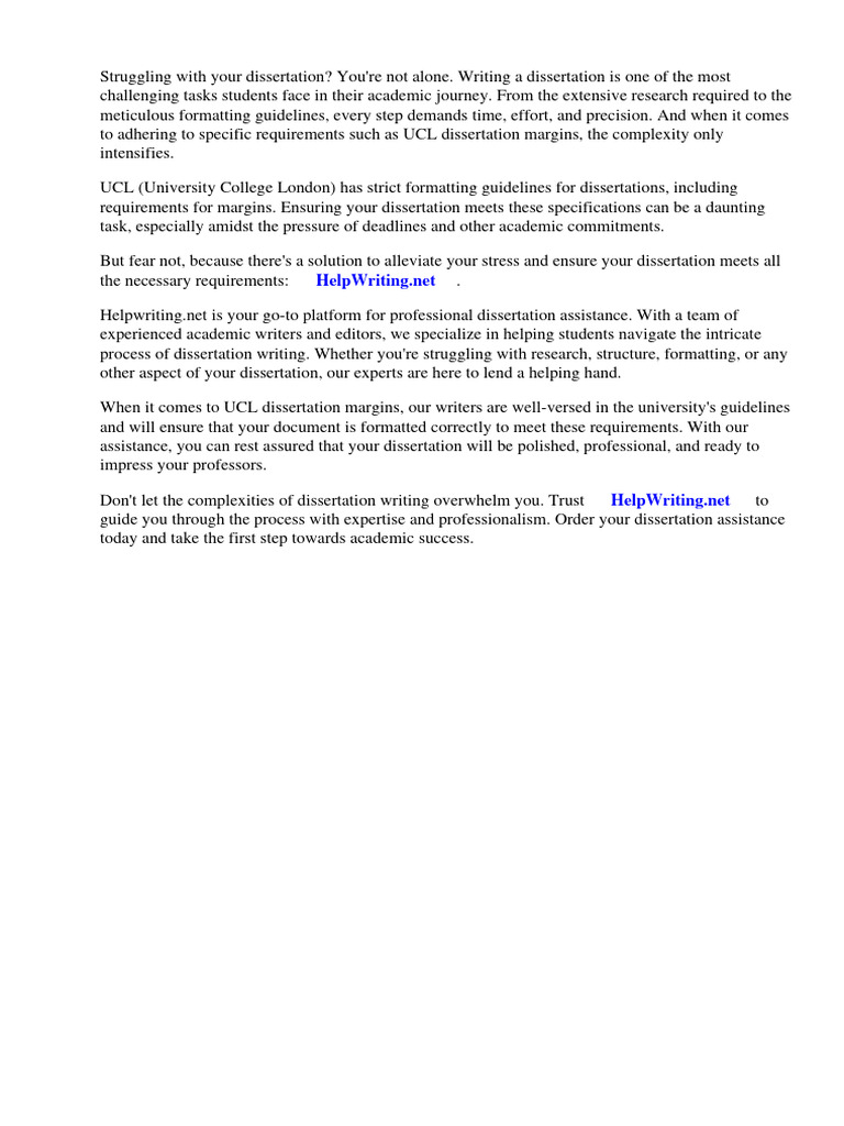 Ucl Dissertation Margins | Download Free PDF | Thesis | Note (Typography)