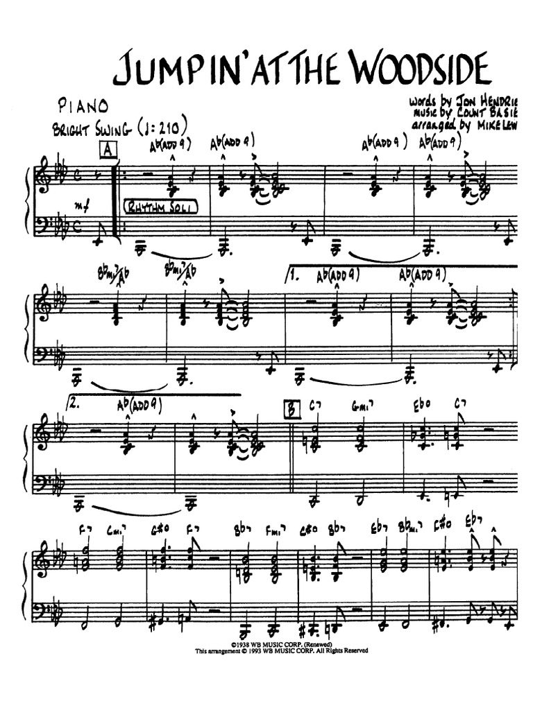 Jumpin at The Woodside - Lewis - Pno | PDF