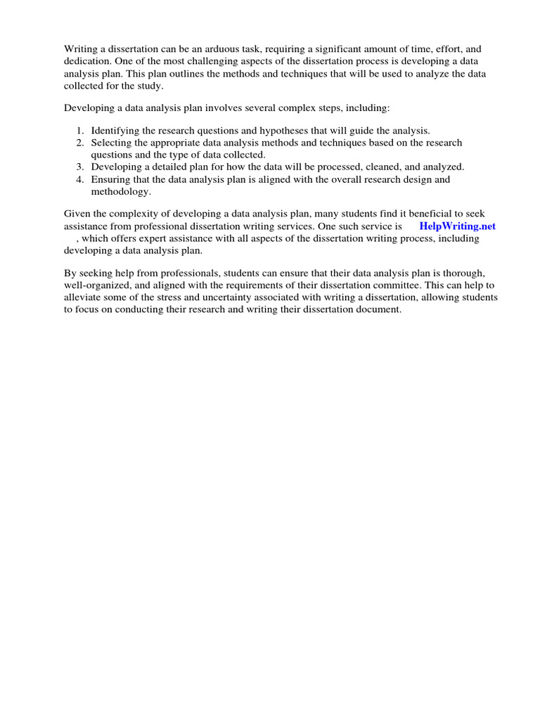 Dissertation Data Analysis Plan | PDF | Data Analysis | Data Dissertation Data Analysis Plan | PDF | Data Analysis | Data