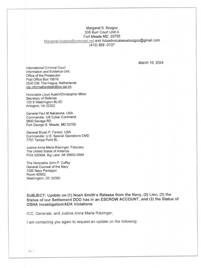 16 March Update Ref: DOD's Fraud Using DLIS As Everything Is A Scam | PDF