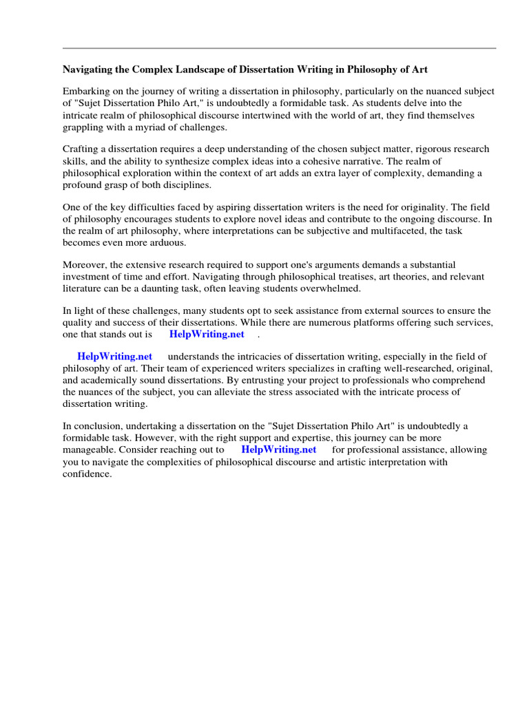 Sujet Dissertation Philo Art | PDF | Thesis | Internet