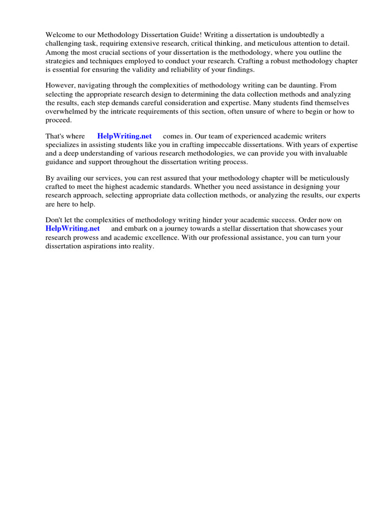 Methodology Dissertation Guide | PDF | Methodology | Thesis