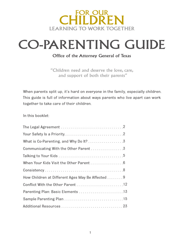 Coparenting | PDF | Adolescence | Contact (Law)