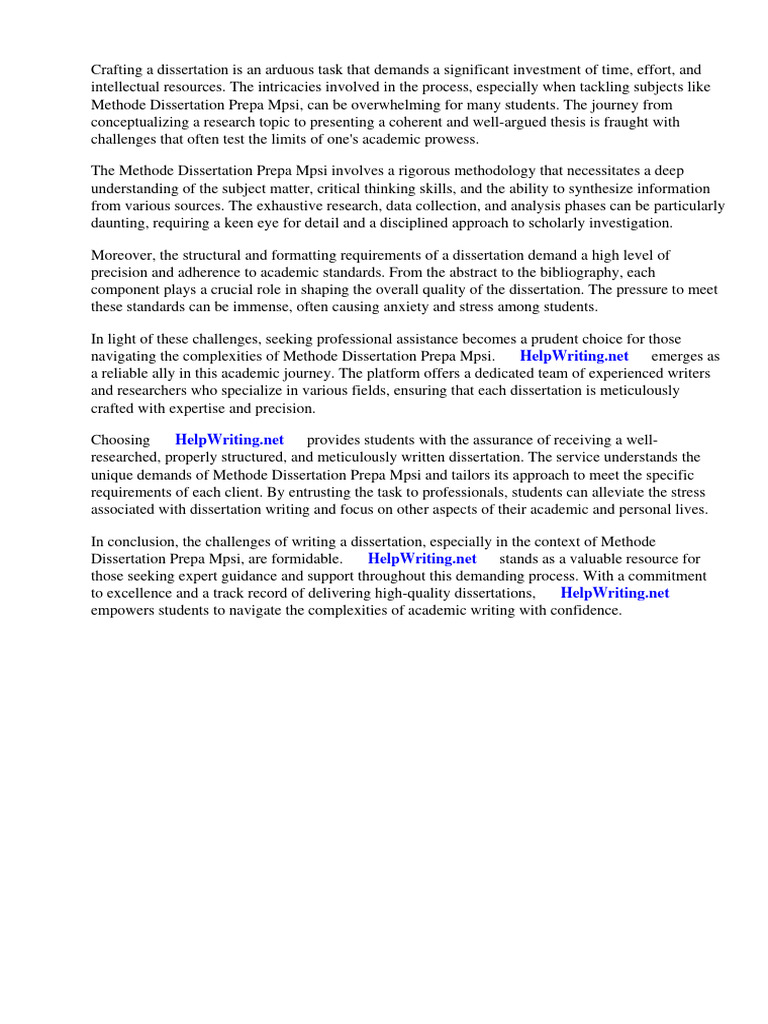 Methode Dissertation Prepa Mpsi | PDF | Refinancing | Thesis