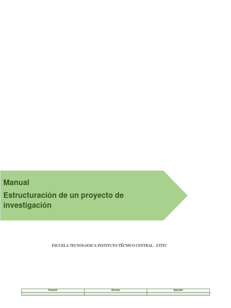 Mn 02 Etitc Estructuracion Proyectos De Investigacion V2 Pdf