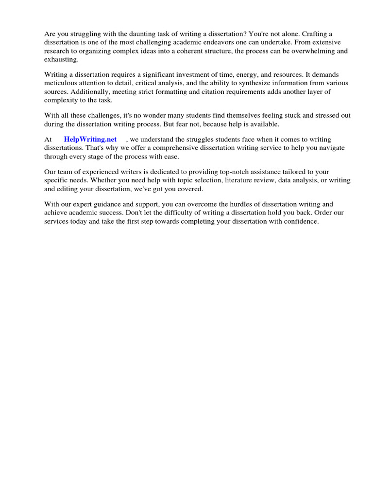 Dissertation Help for Students | PDF | Thesis | Information