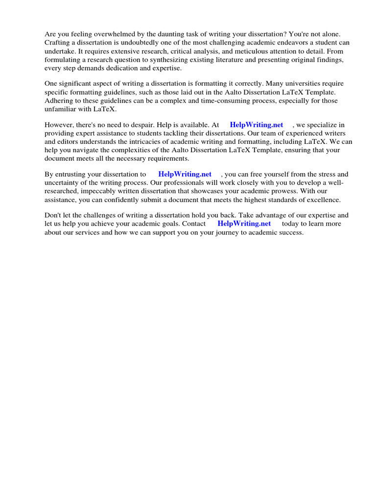 Aalto Dissertation Latex Template | PDF | Thesis | Doctor Of Philosophy