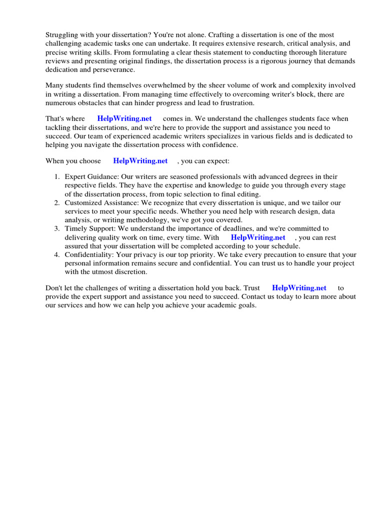 Dissertation Writing Support Services | PDF | Thesis | Expert