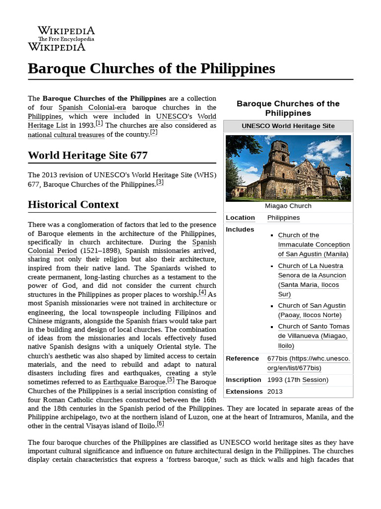 Baroque Churches of the Philippines | PDF | Architectural Design ...
